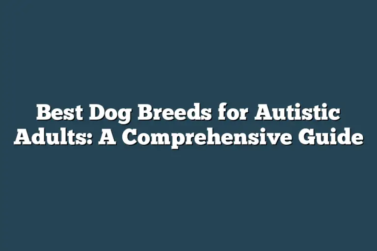 Best Dog Breeds for Autistic Adults: A Comprehensive Guide – Easy Way Pets